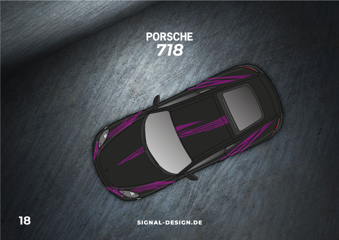 Porsche 718 Design - SIGNal Wrapping Folierungen