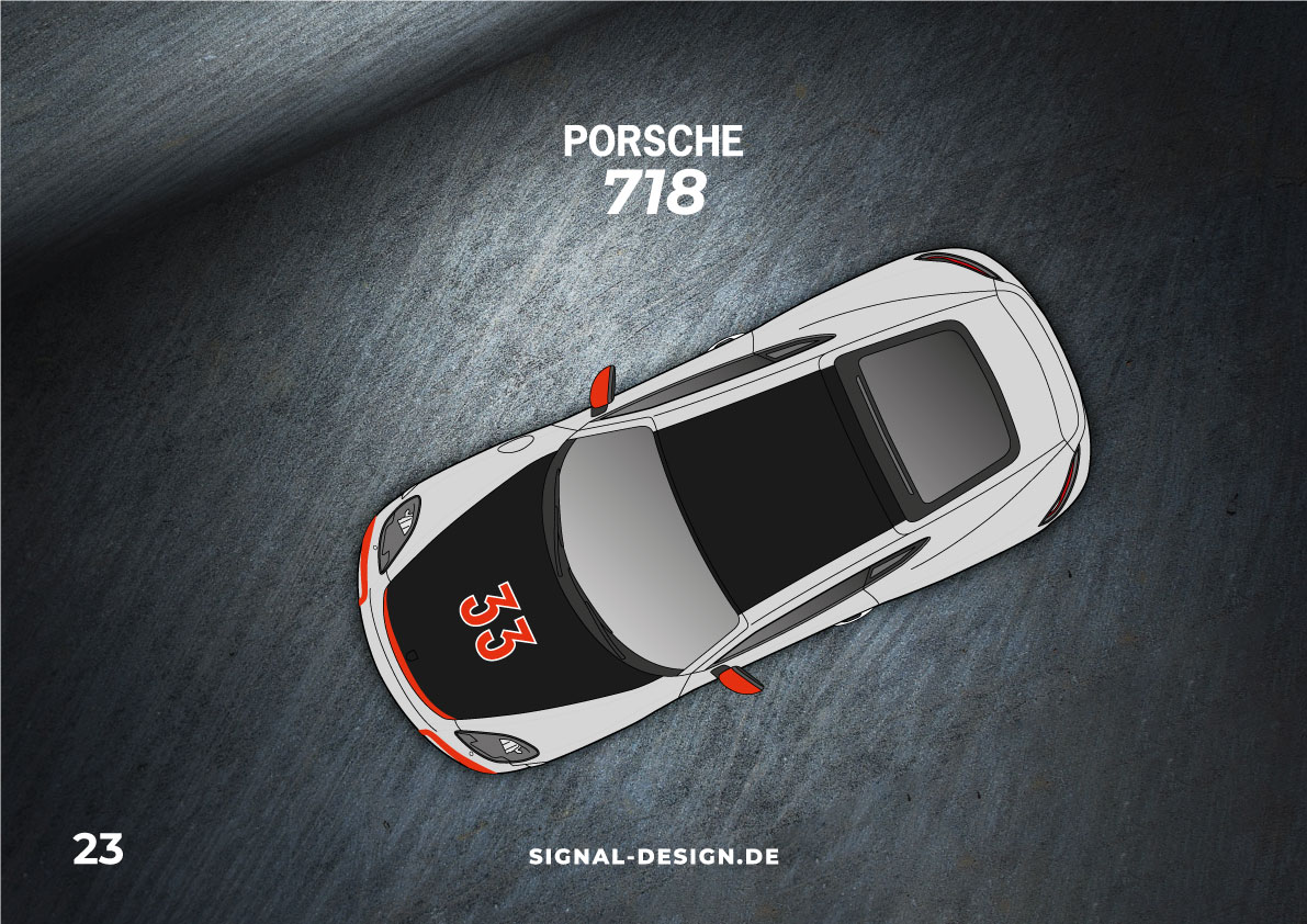 Porsche 718 Design - SIGNal Wrapping Folierungen